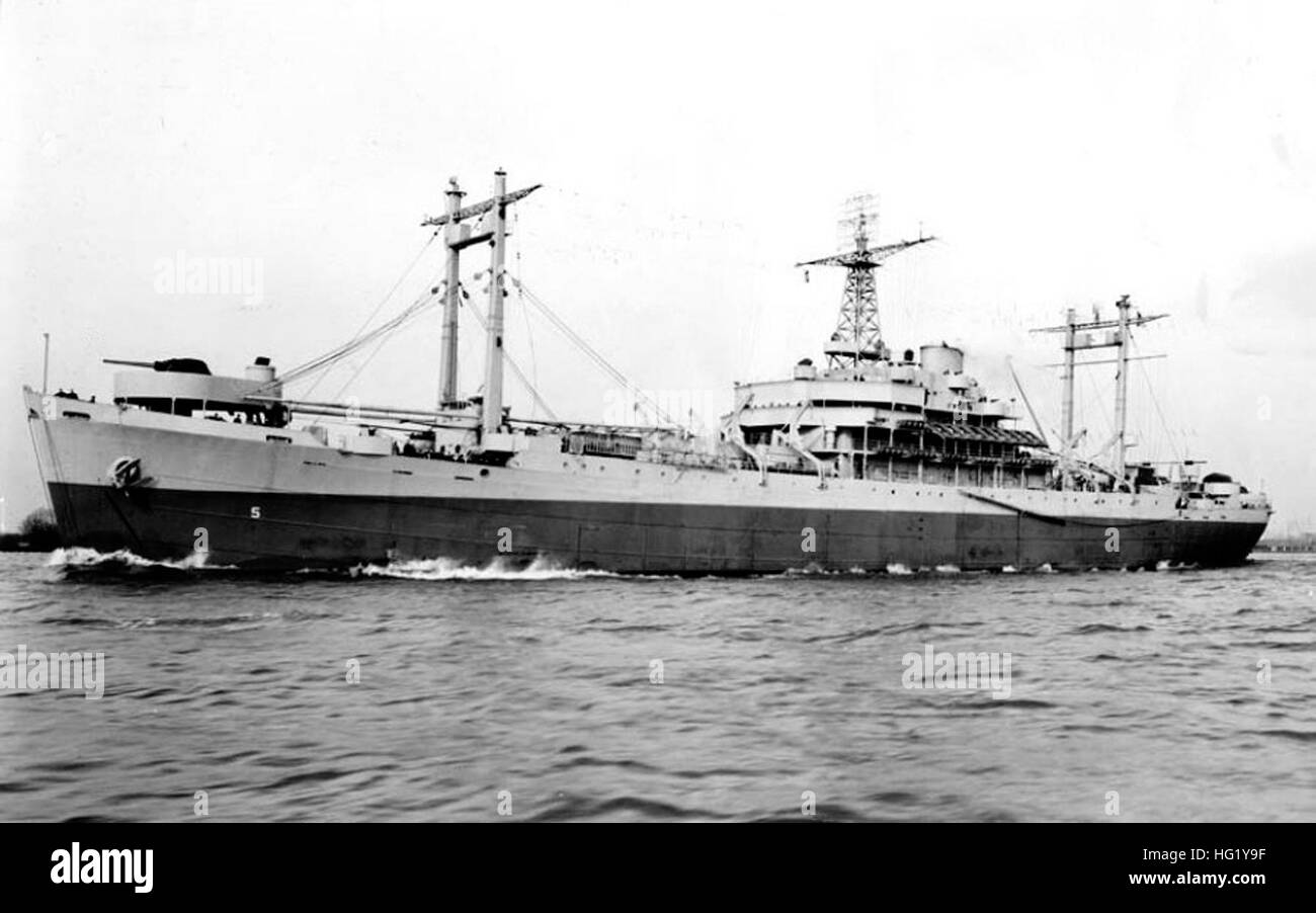 USS Catoctin (AGC-5) off Philadelphia Navy Yard in 1944 Stock Photo - Alamy