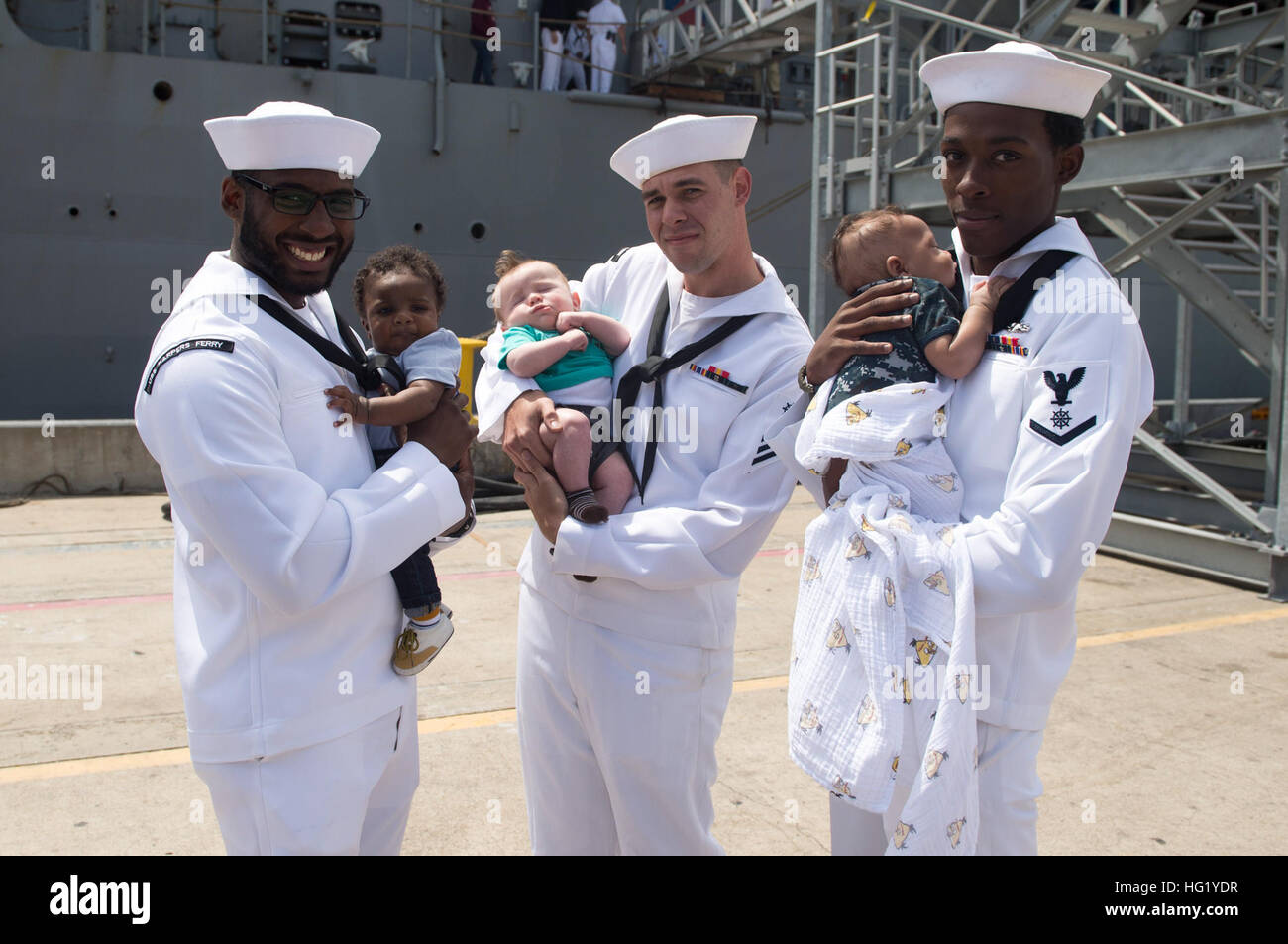 [From left to right] Quartermaster 3rd Class Mark Atwater ...