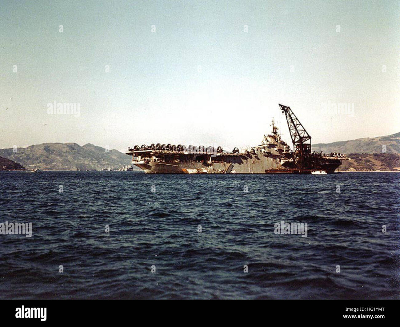 USS Princeton (CV-37) at Sasebo in December 1950 Stock Photo - Alamy