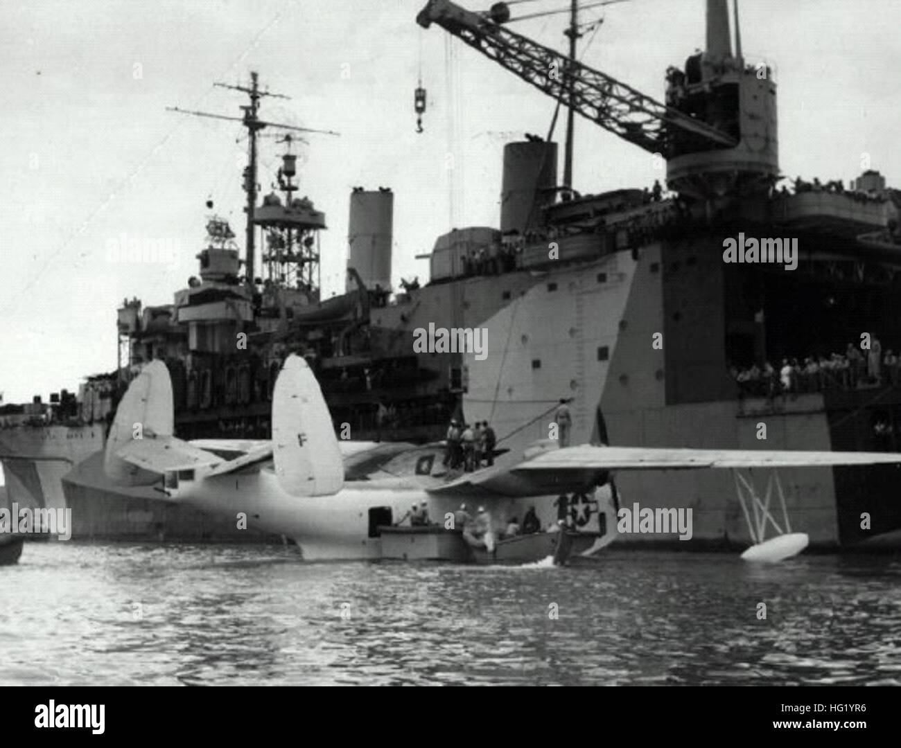 USS Albemarle with PBM Guantanamo1 1945 Stock Photo - Alamy