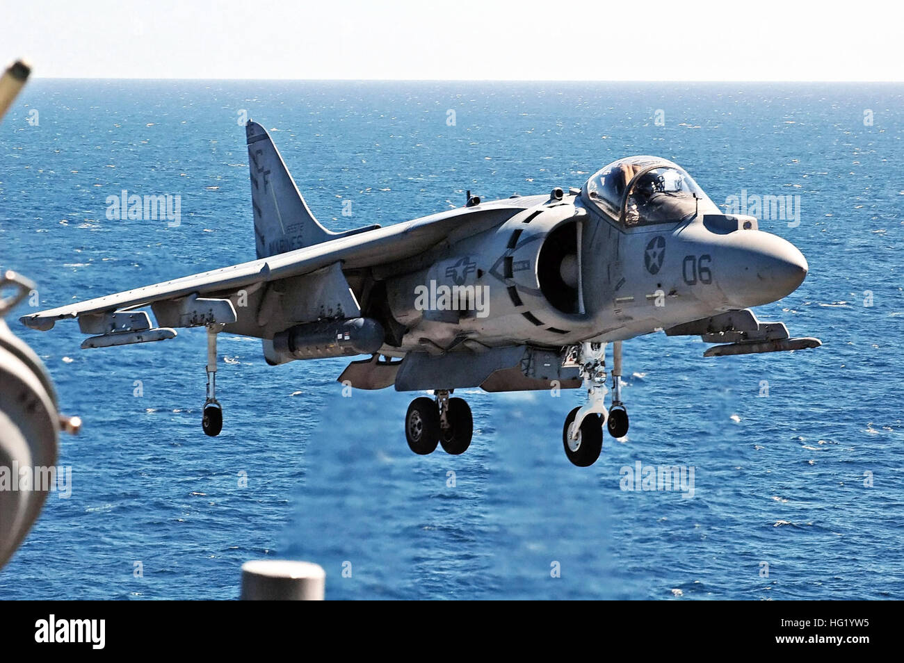 US Navy 070908-N-7643B-001 An AV-8B Harrier assigned to the Stock Photo ...
