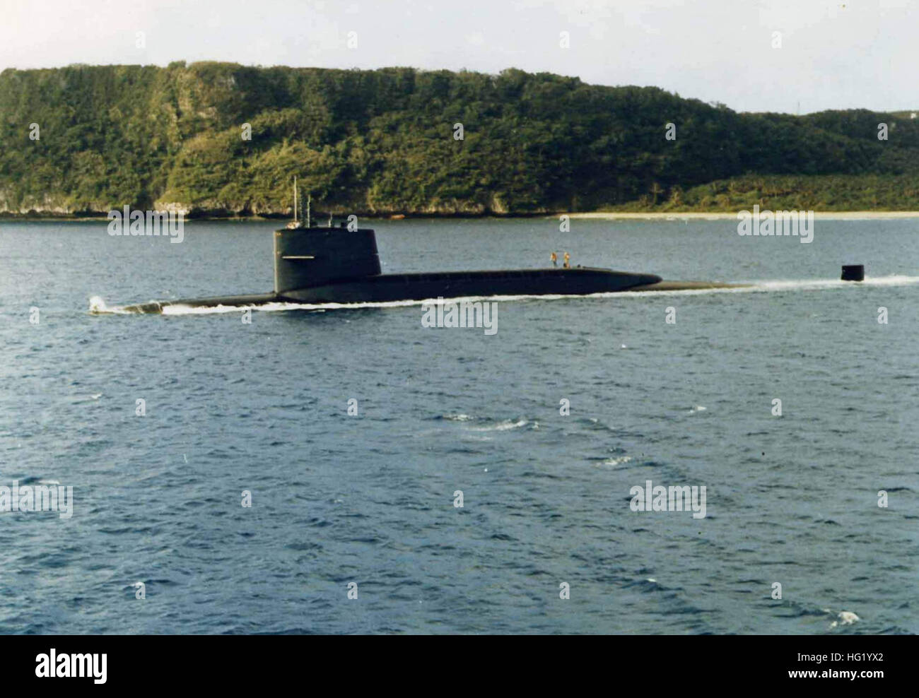 USS Patrick Henry (SSBN-599) underway off Guam 1976 Stock Photo - Alamy