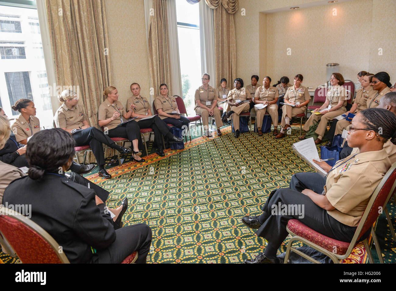 Sailors participate in a focus group on building gender equity in the ...