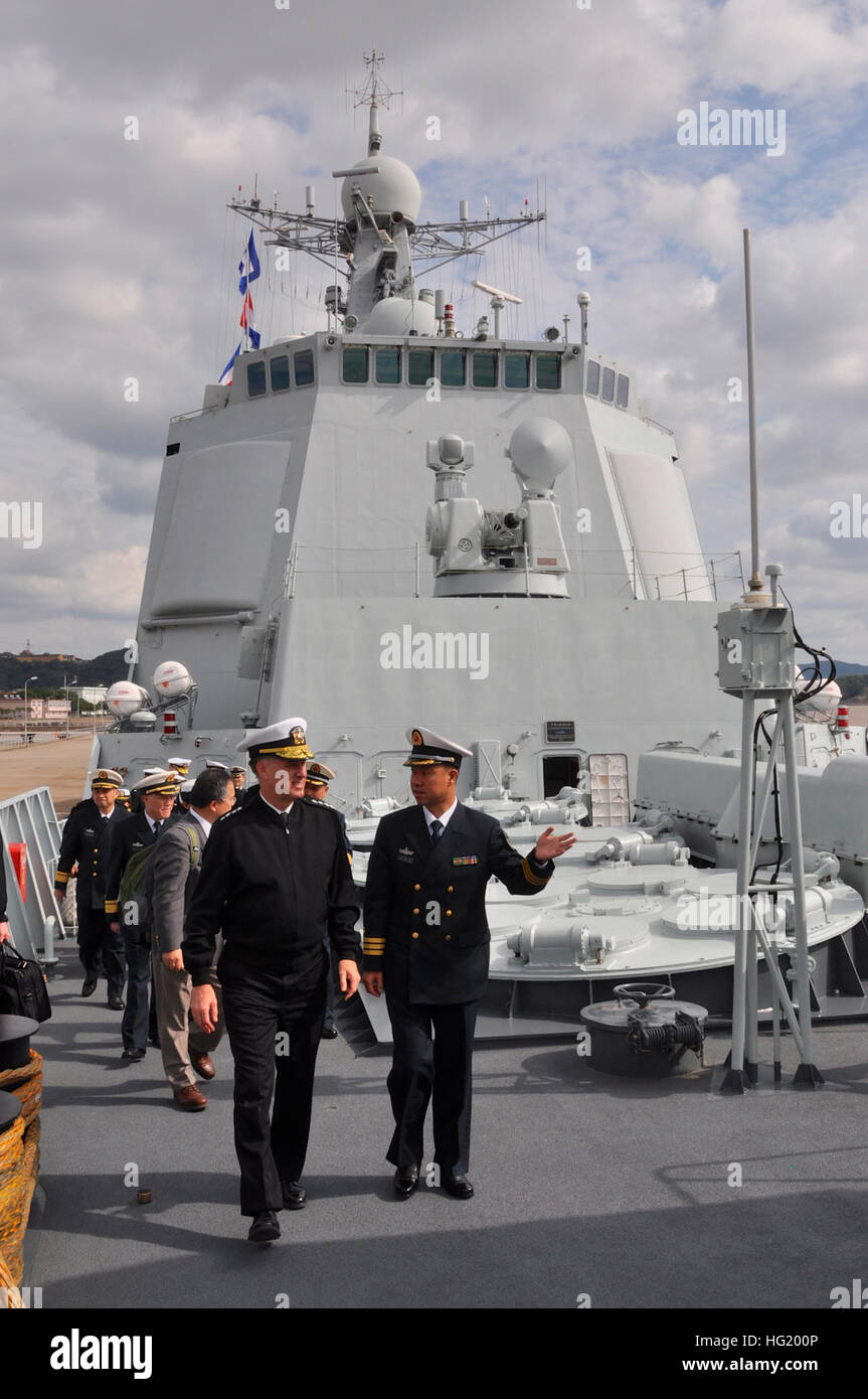 US Vice Chief of Naval Operations Adm. Mark Ferguson receives a tour of ...