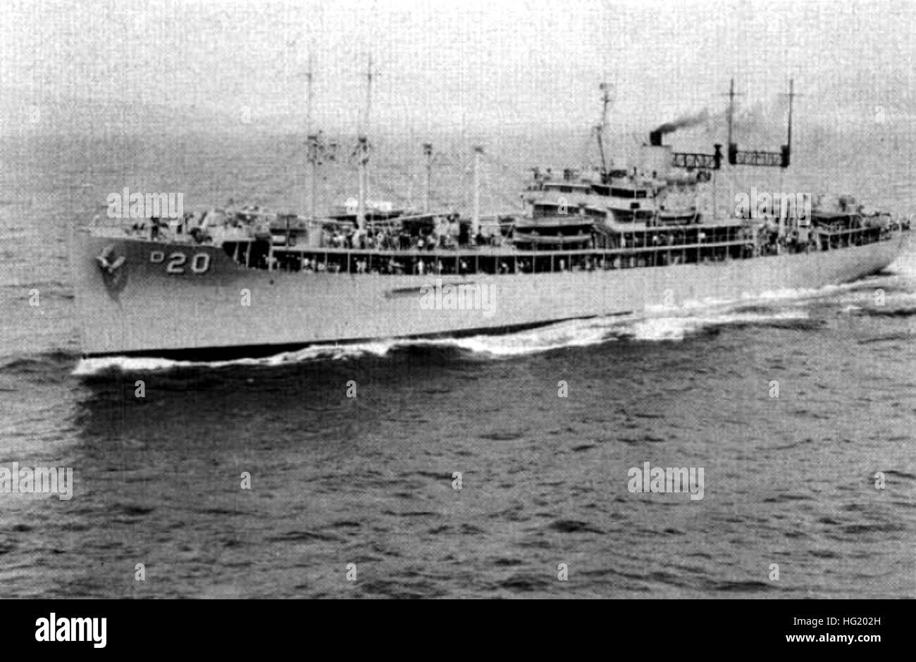 USS Hamul (AD-20) underway c1962 Stock Photo - Alamy