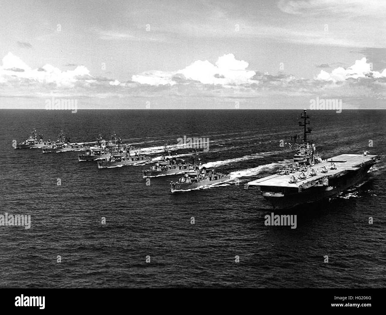 USS Valley Forge (CVS-45) underway with Task Group Alfa in 1959 Stock ...
