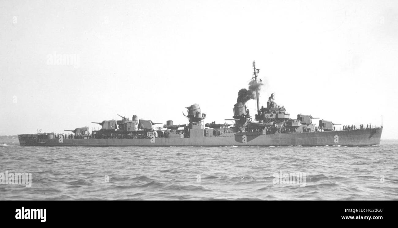 USS Caperton (DD-650) off Boston in 1943 Stock Photo - Alamy