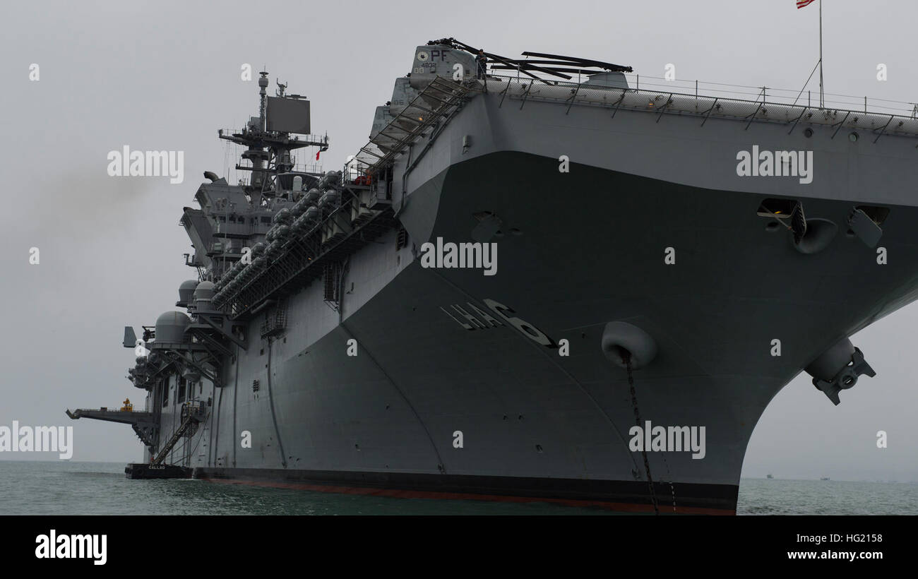 The future amphibious assault ship USS America (LHA 6) is pictured ...