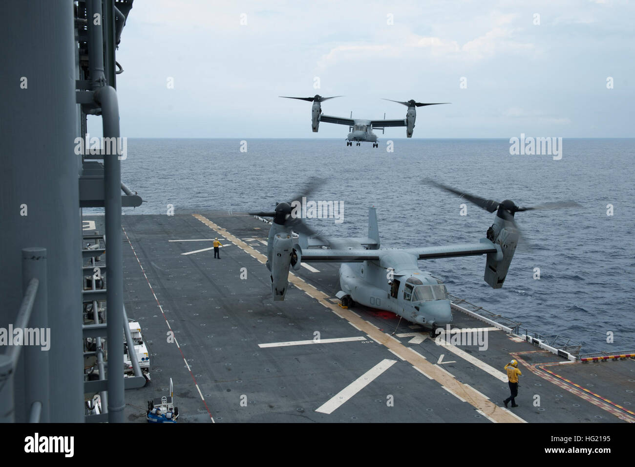 A tiltrotor MV-22 Osprey, assigned to the "Argonauts" of Marine ...