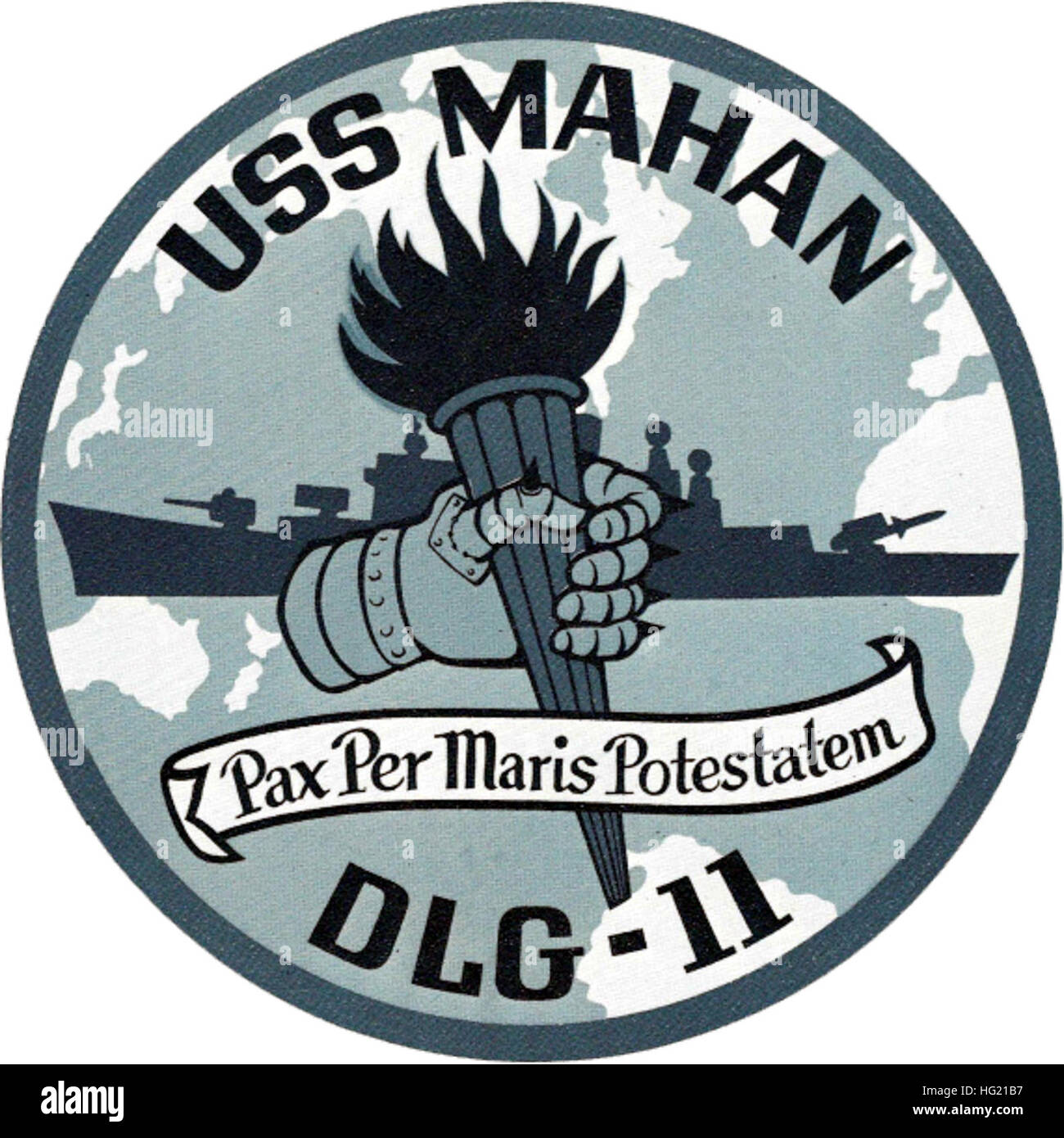 USS Mahan (DLG-11) patch 1966 Stock Photo - Alamy