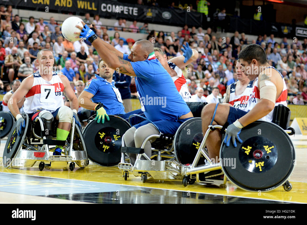 Two American defenders watch Italy's Armondo Marco Iannuzzi score a ...