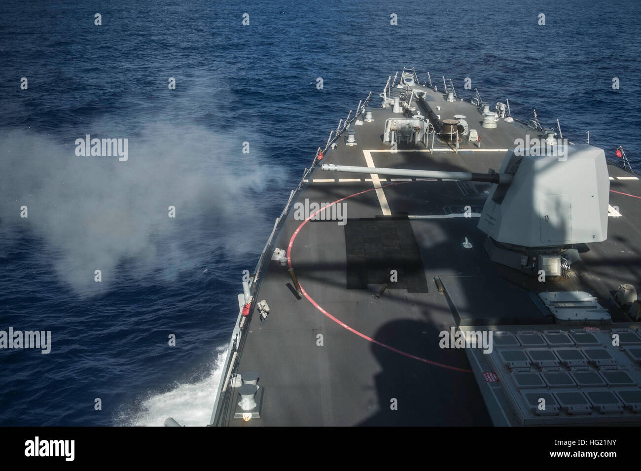 The Arleigh Burke-class guided-missile destroyer USS Halsey (DDG 97 ...