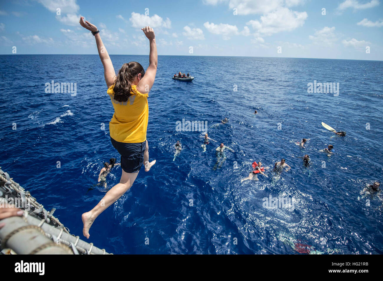 Yeoman 1st Class Margaret Royal from Quincy, Ill., participates in a ...