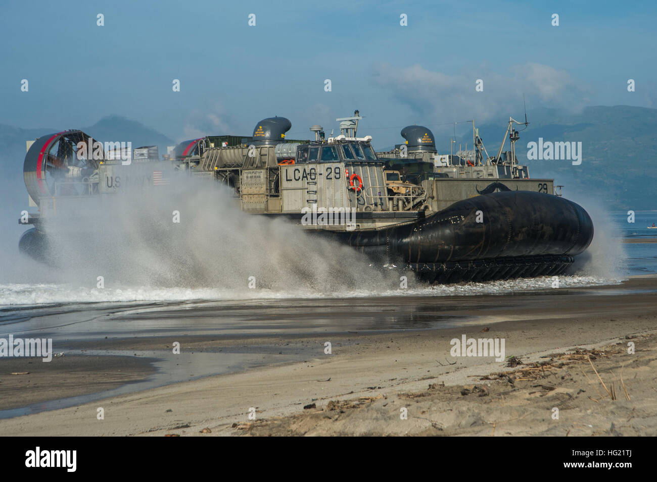 Landing Craft Air Cushion (LCAC) 29, assigned to Naval Beach Unit (NBU ...