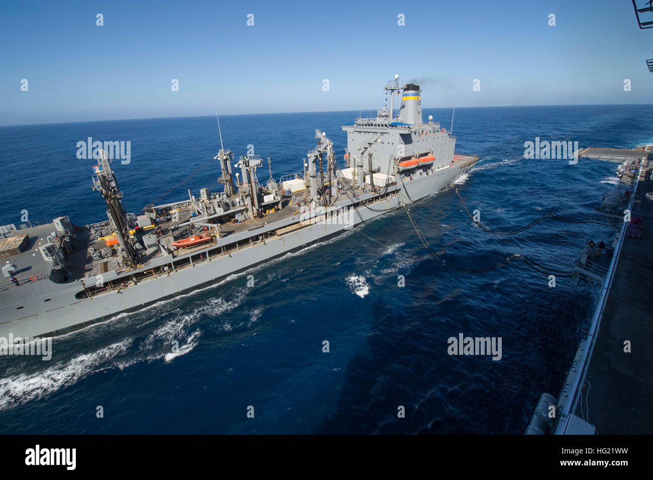 Military Sealift Command fleet replenishment oiler USNS Yukon (T-AO 202 ...