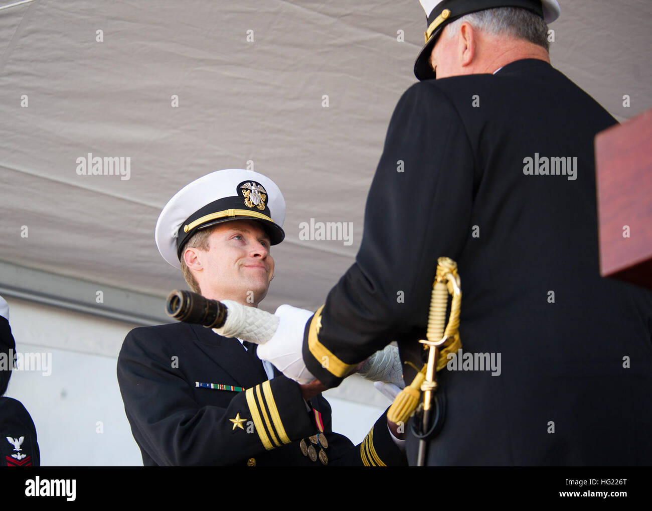 Lt. Bryan Cable, navigation officer on board amphibious assault ship ...