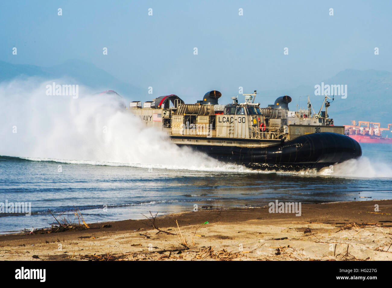 Landing Craft Air Cushion (LCAC) 30, assigned to Naval Beach Unit (NBU ...