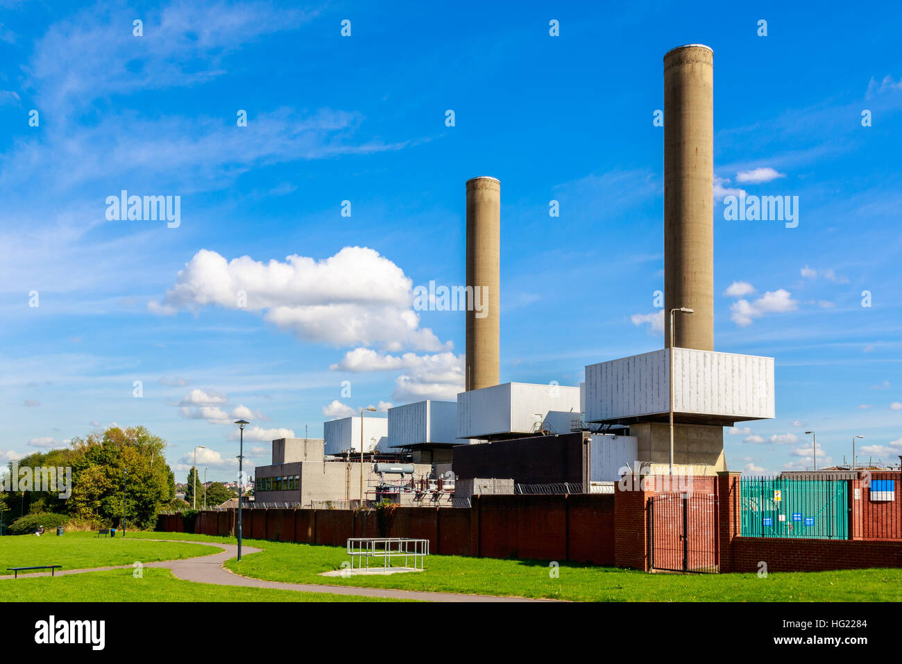 Taylors Lane Power Station, an open cycle gas turbine station, in ...