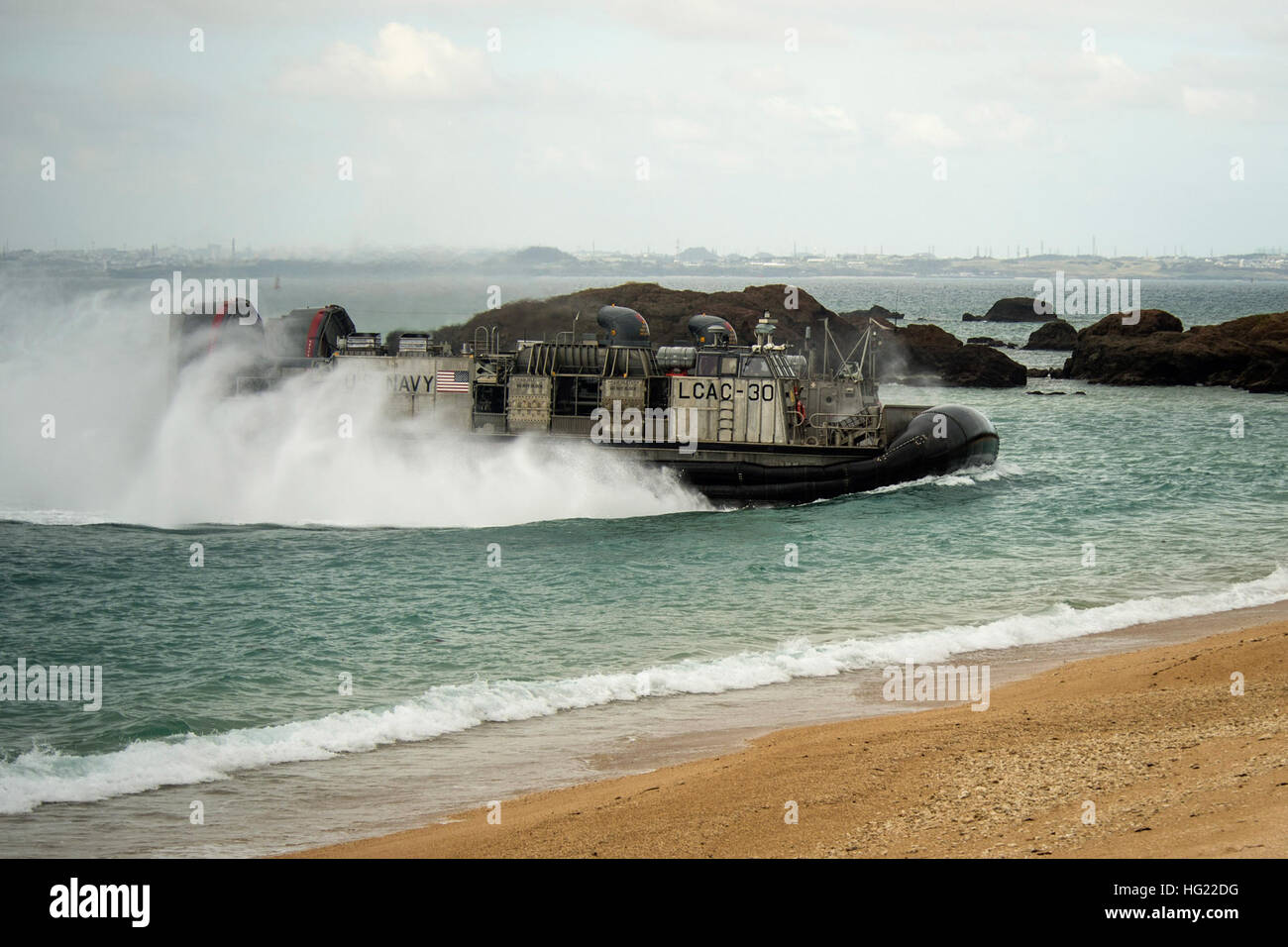 Landing Craft Air Cushion (LCAC) 30, assigned to Naval Beach Unit (NBU ...