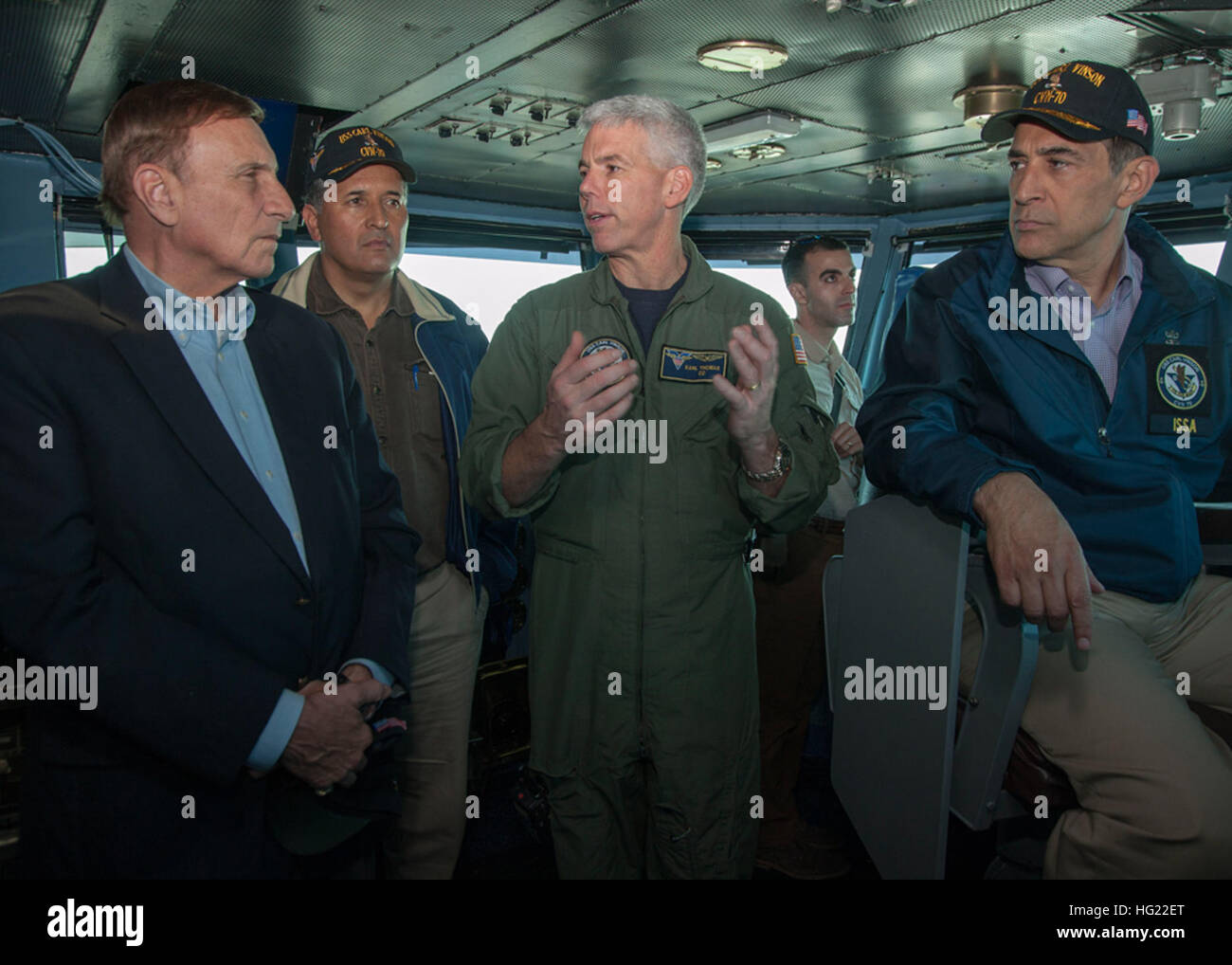Capt. Karl Thomas, commanding officer of the Nimitz-class aircraft ...
