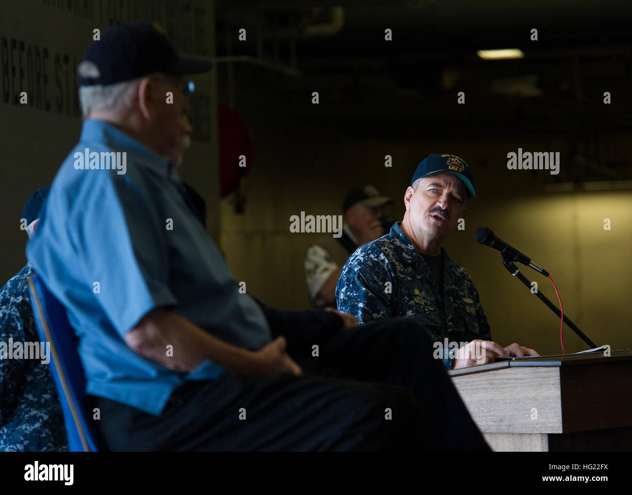 Capt. Robert A. Hall, commanding officer of amphibious assault ship USS ...