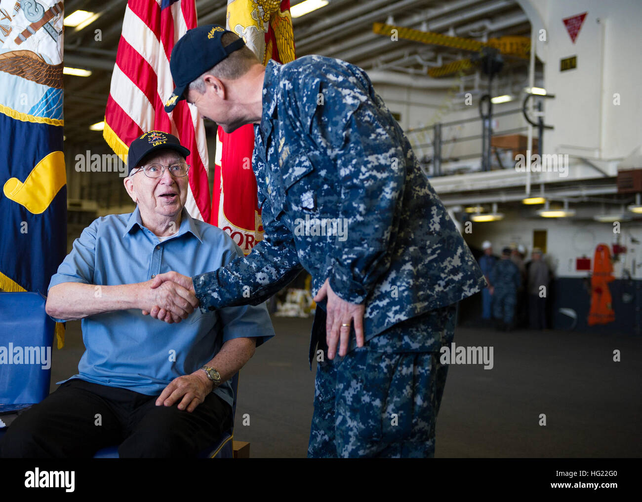 Capt. Robert A. Hall, commanding officer of amphibious assault ship USS ...
