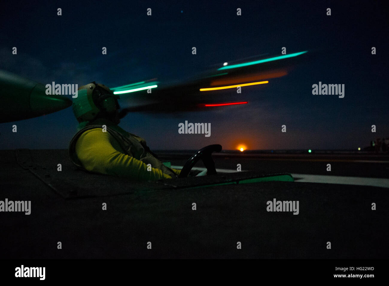 Us navy flight deck tractor hi-res stock photography and images - Alamy