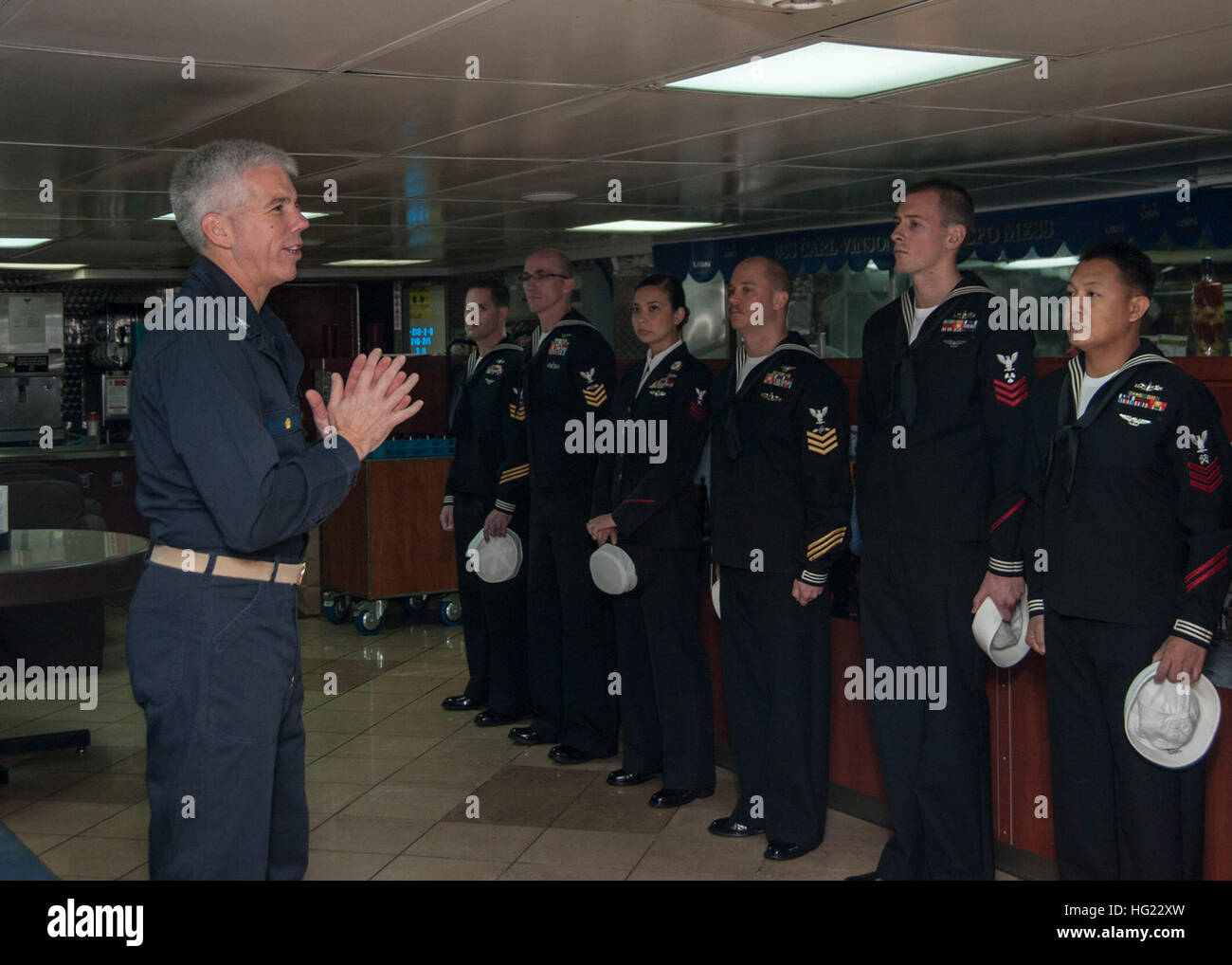 Capt. Karl Thomas, commanding officer of the Nimitz-class aircraft ...