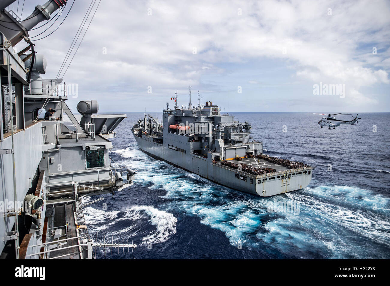 The Military Sealift Command dry cargo and ammunition ship USNS Matthew ...