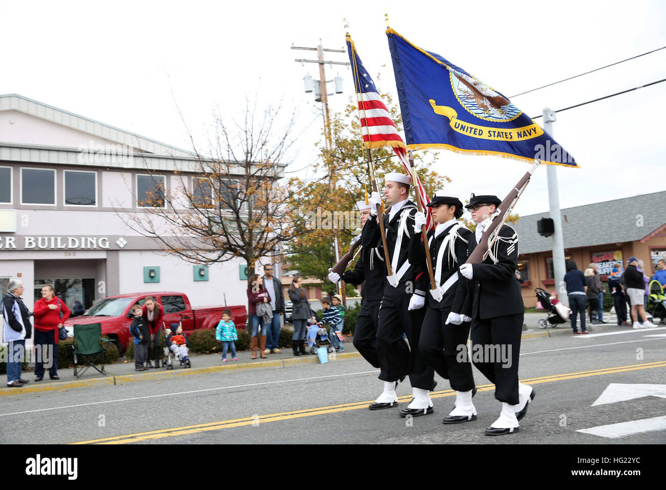 The Naval Supply Systems Command Whidbey Island color guard parade the ...