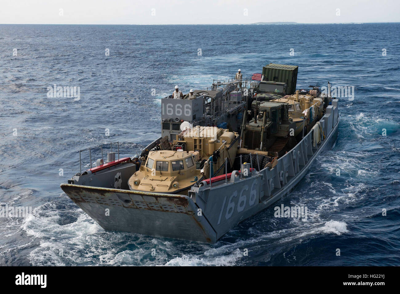 Landing Craft Utility (LCU) 1666, assigned to Naval Beach Unit (NBU) 7 ...