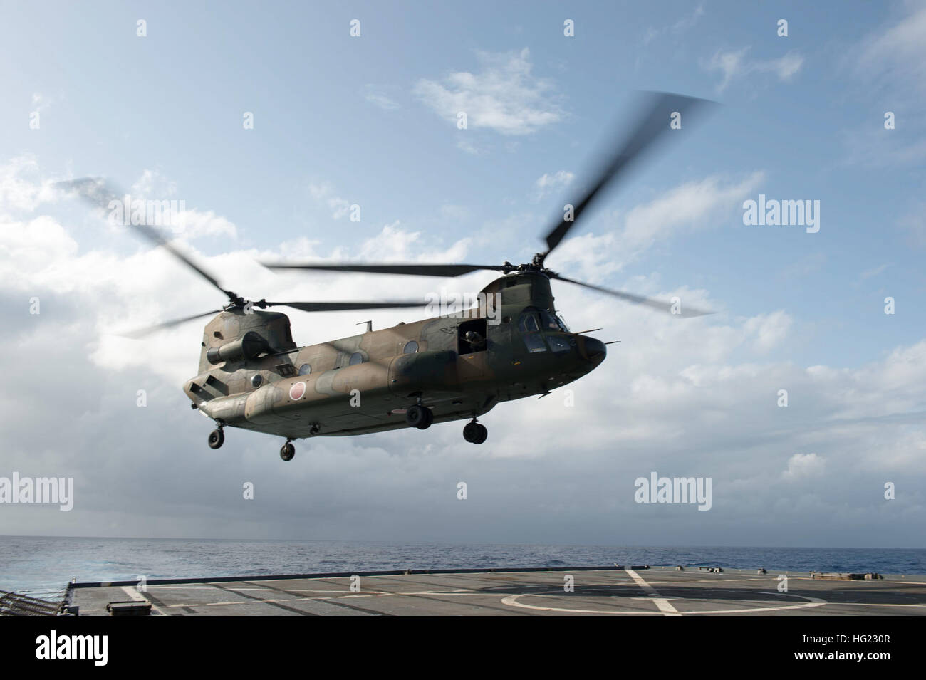 A CH-47 Chinook helicopter, assigned to the Japanese Ground Self ...