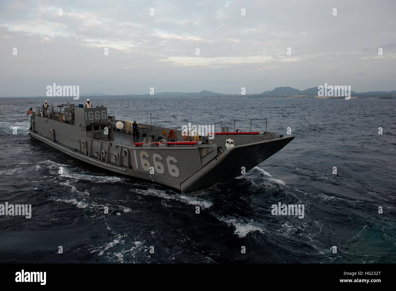 Landing Craft Utility (LCU) 1666, assigned to Naval Beach Unit (NBU) 7 ...
