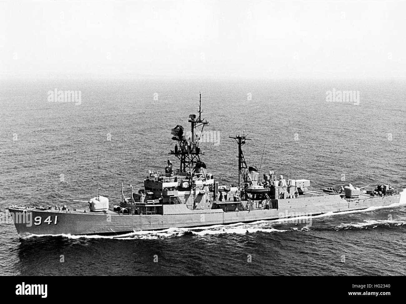 USS DuPont (DD-941), a destroyer, is underway in 1978 conducting naval ...
