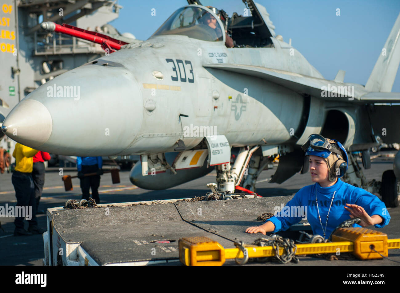 Aviation Boatswain’s Mate (Handling) Airman Raquel Dillman drives a ...