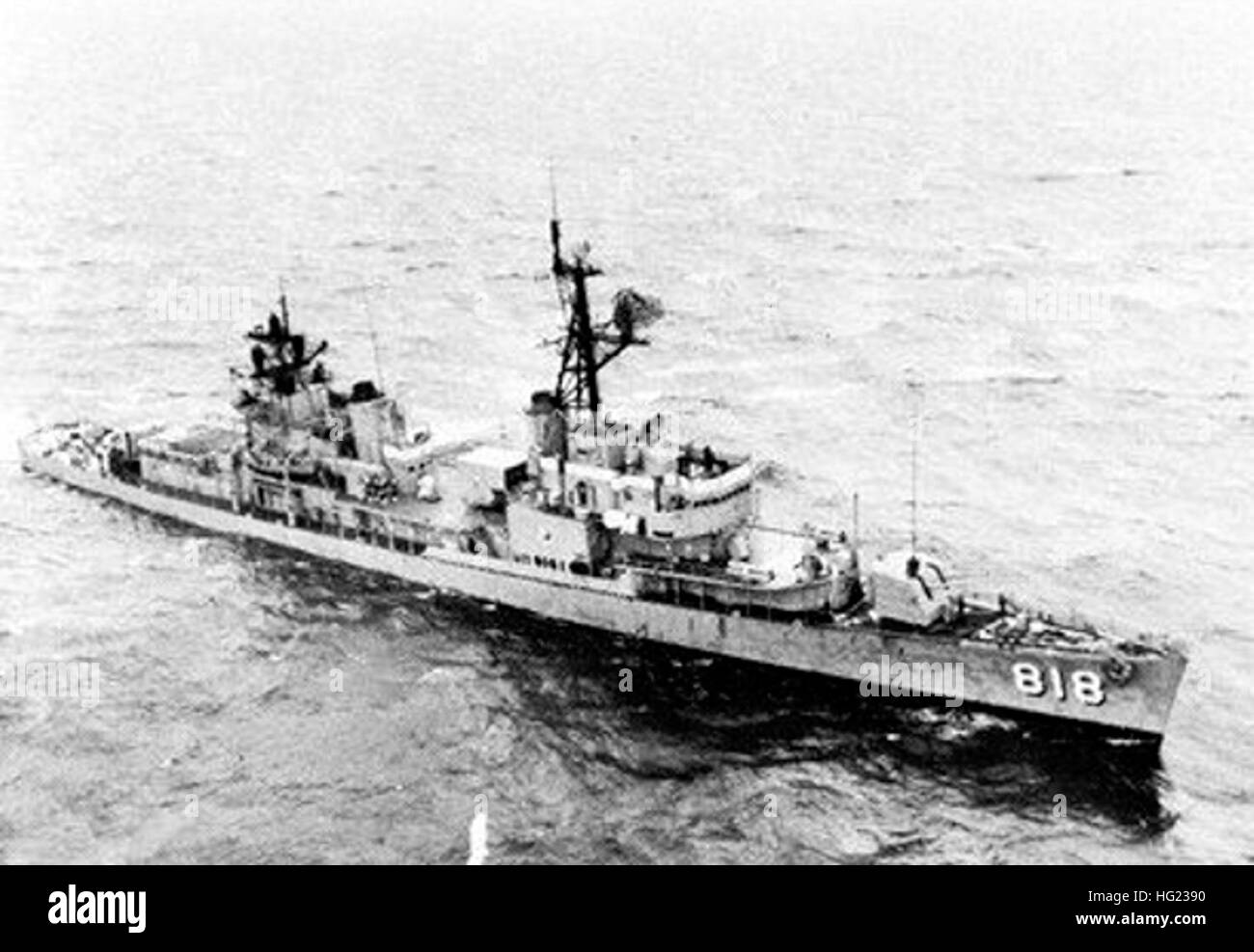 USS New (DD-818) at sea in 1971 Stock Photo - Alamy