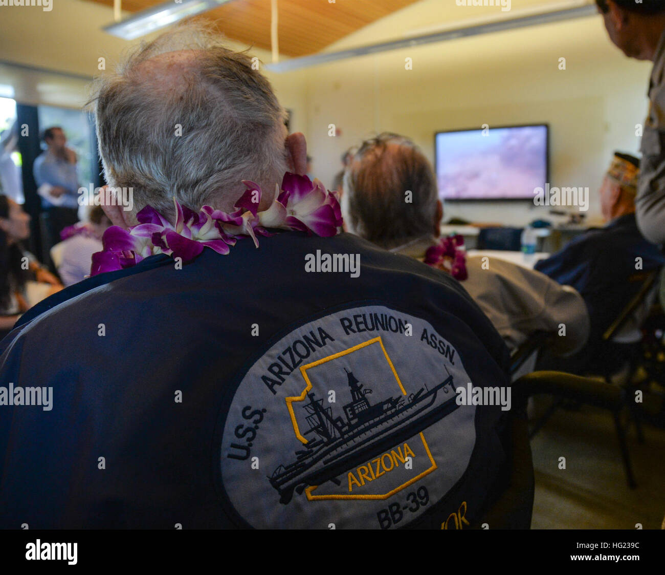 Battleship USS Arizona (BB 39) survivors John D. Anderson, Donald G ...