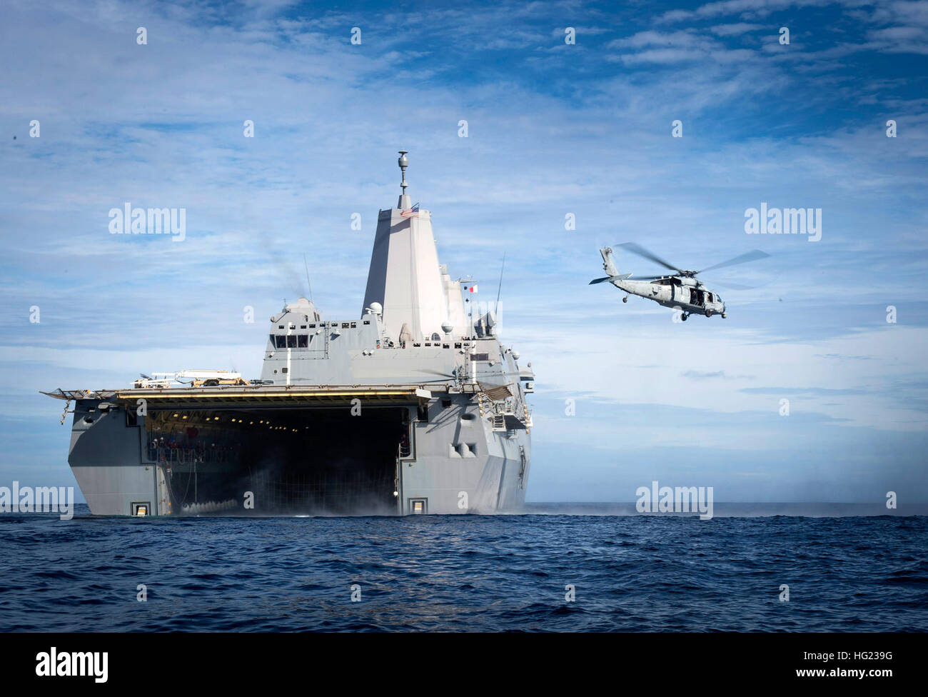 An MH60-S Seahawk helicopter assigned to Helicopter Sea Combat Squadron ...