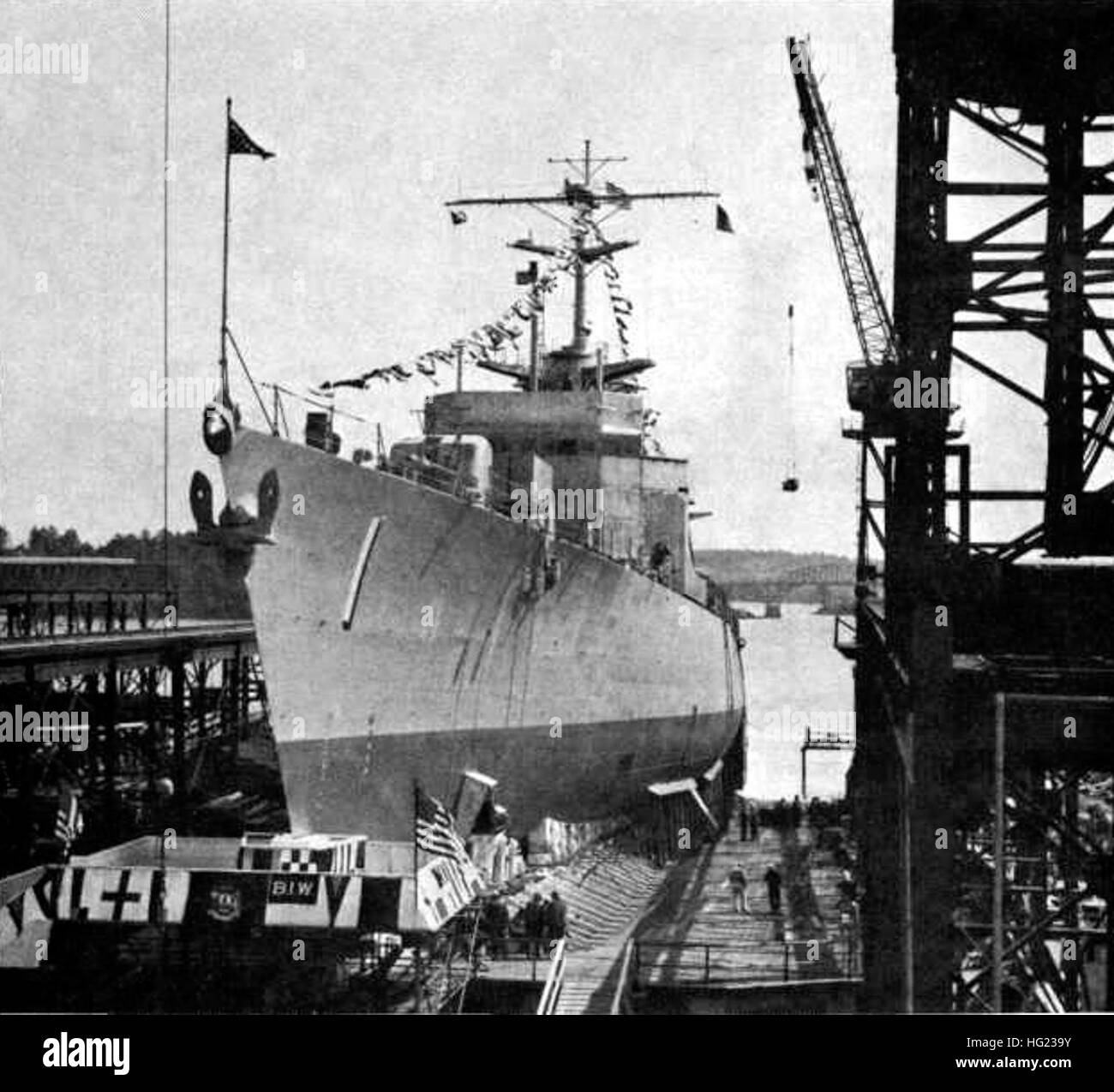 USS Glover (AGDE-1) at Bath Iron Works in 1965 Stock Photo - Alamy