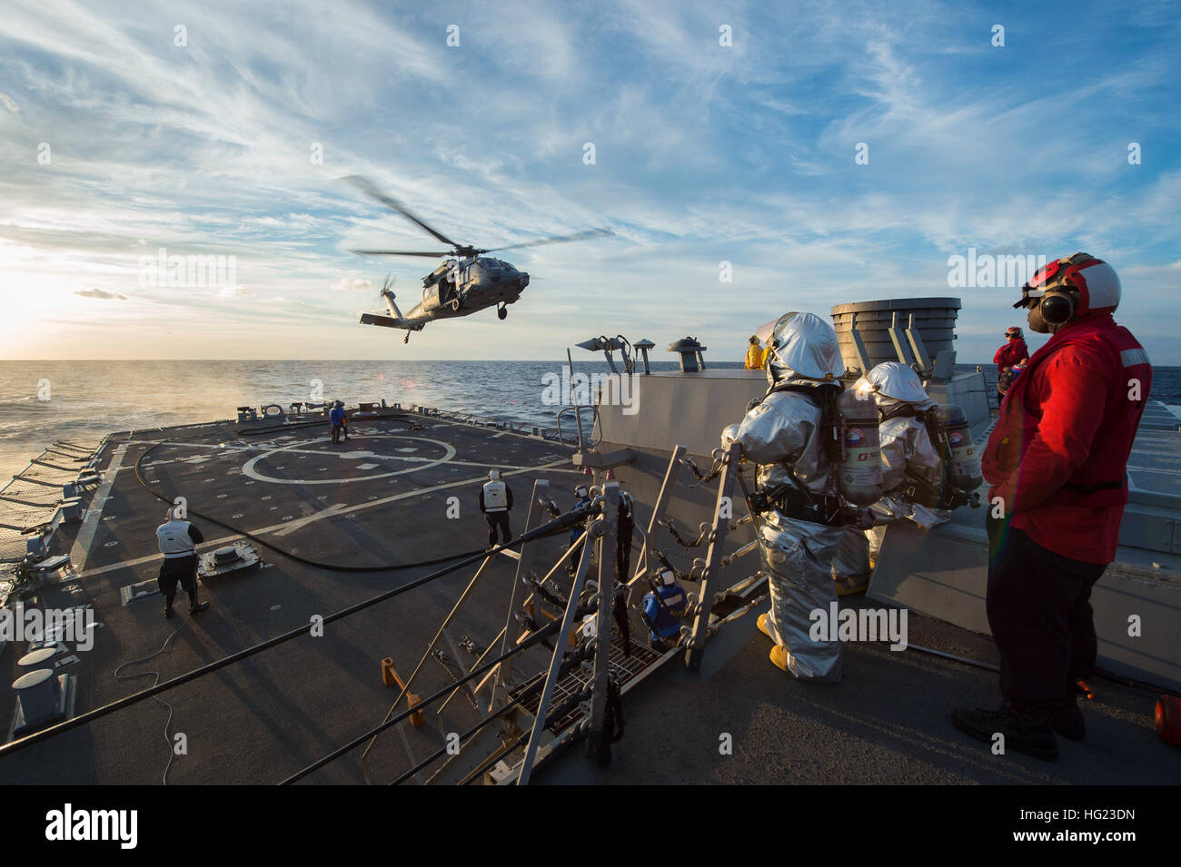 An MH 60S Sea Hawk helicopter attached to the Dragon Whales of ...