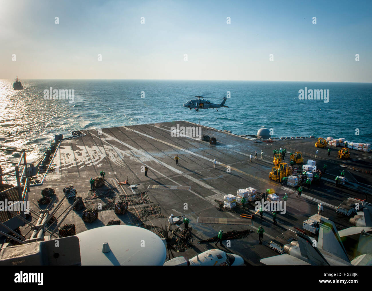 An MH-60S Seahawk helicopter from the Red Lions of Helicopter Sea ...