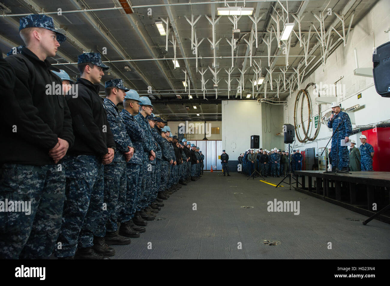 Capt. Greg Fenton, commanding officer of the Nimitz-class aircraft ...