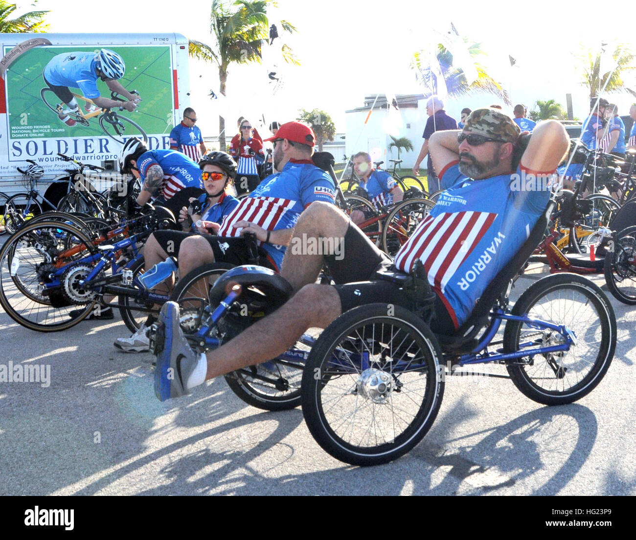 Wounded warriors prepare to ride across Key West in the annual Soldier ...