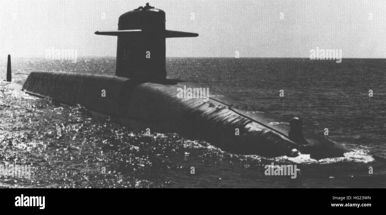 USS Alexander Hamilton (SSBN-617) underway c1987 Stock Photo - Alamy
