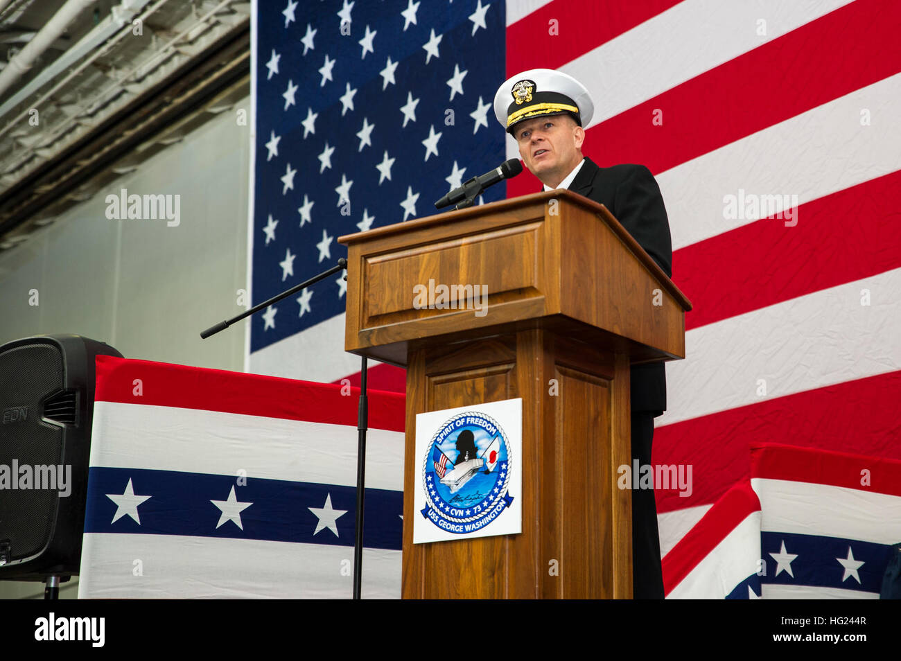 Capt. Greg Fenton, commanding officer of the Nimitz-class aircraft ...