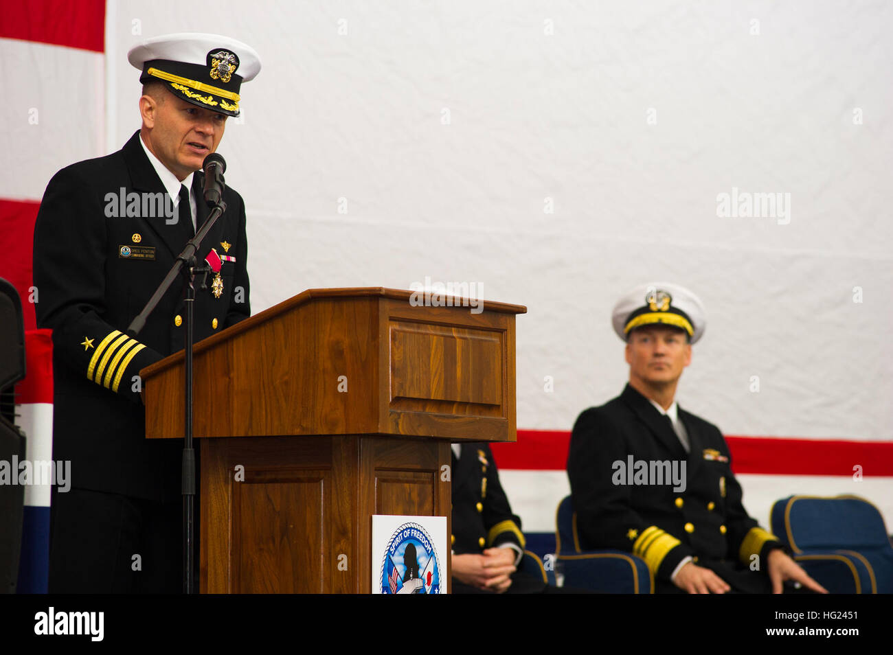 Capt. Greg Fenton, commanding officer of the Nimitz-class aircraft ...