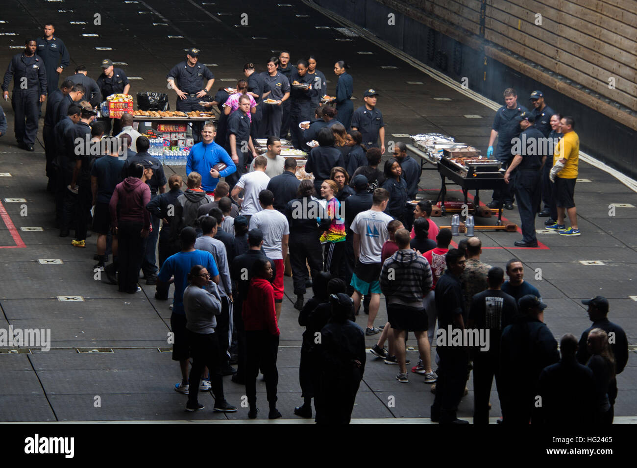 Sailors of the Morale, Welfare and Recreation committee aboard ...
