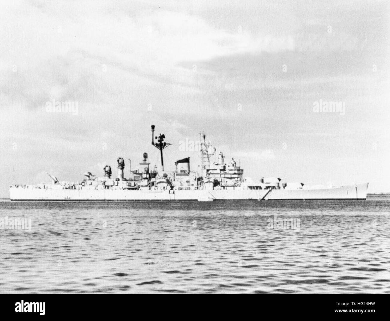 USS Boston (CAG-1) at anchor c1960 Stock Photo - Alamy