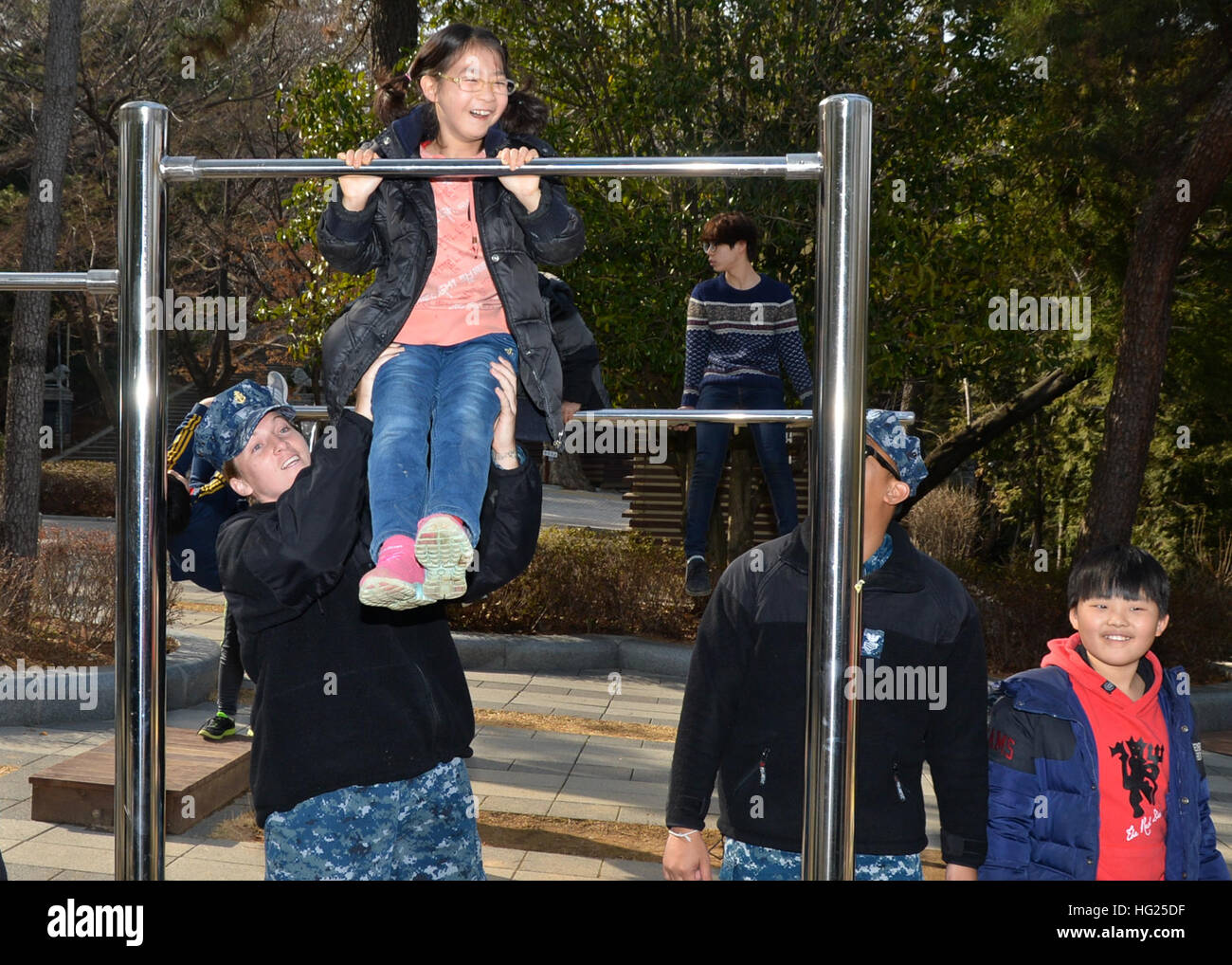 Sailor from submarine tender USS Frank Cable (AS 40) visits Jinhae Hope ...