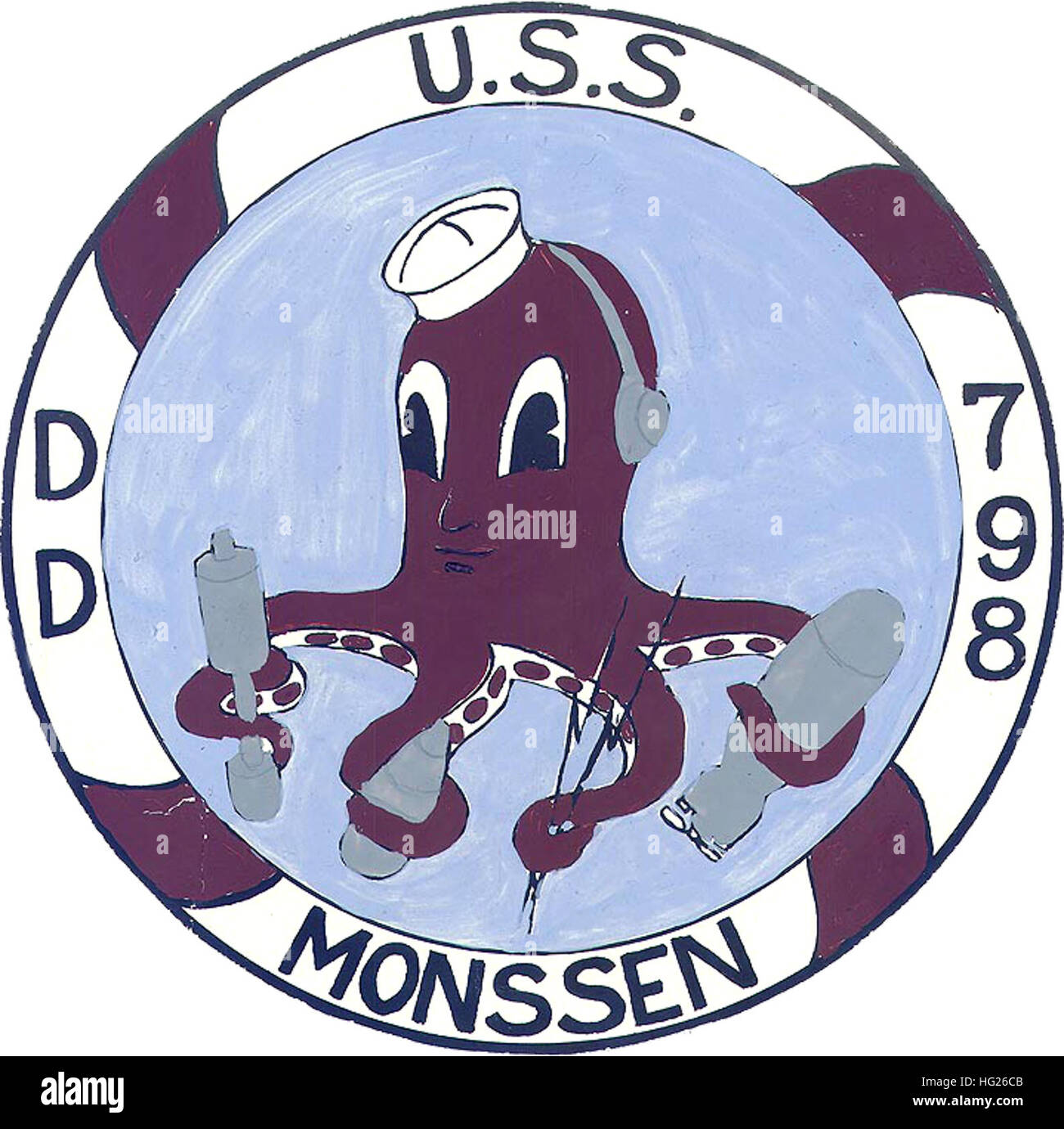 USS Monssen (DD-798) patch c1950s Stock Photo - Alamy